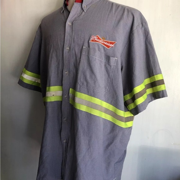 affinity apparel | Shirts | Mens Budweiser Uniform Nwt Blue W Yellow ...